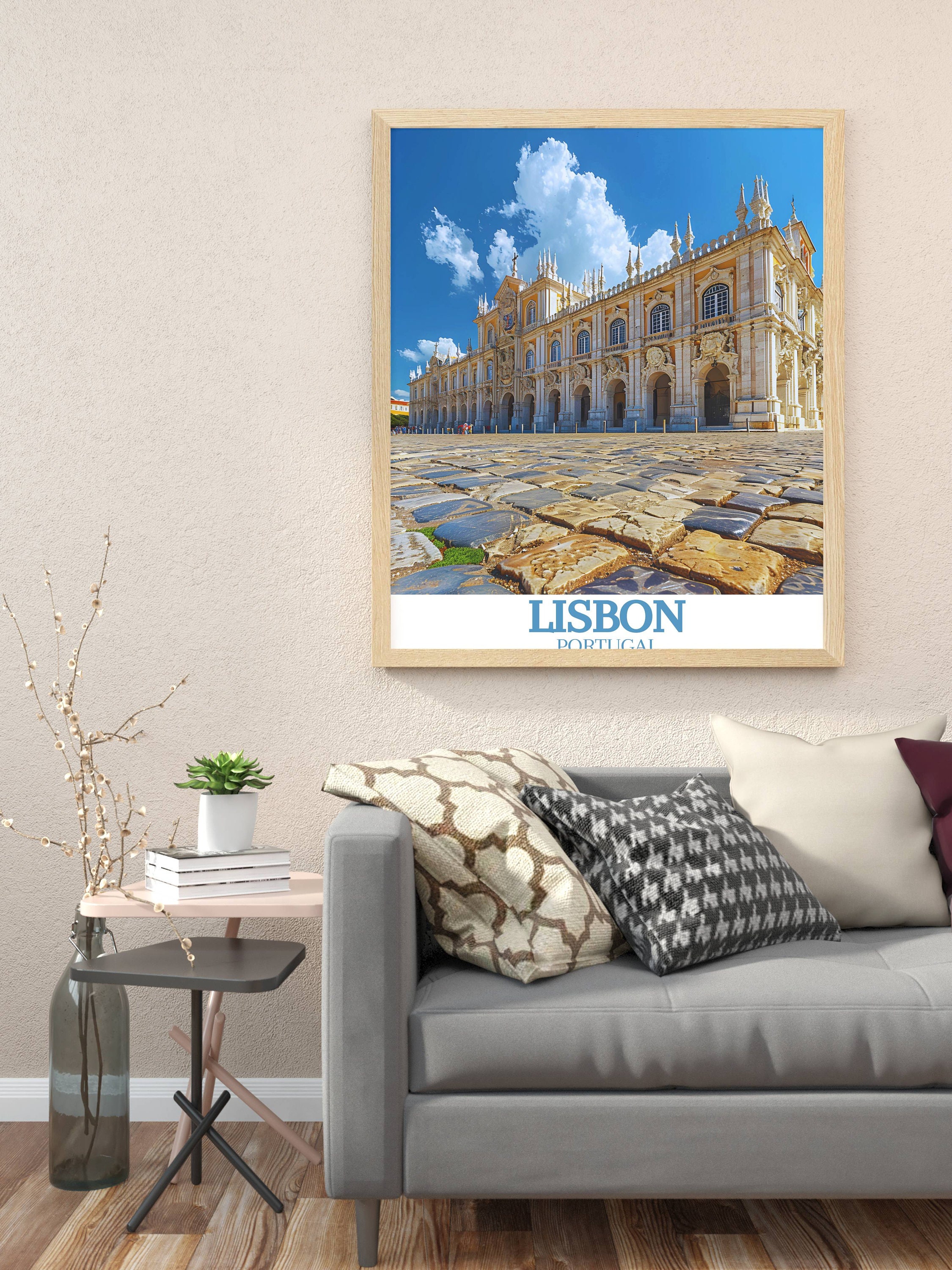 Lisbon's Timeless Map Poster Collection Jeronimos Monastery Wall Art Lisbon Wall Photography ...