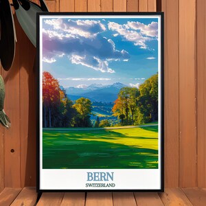 Bern Scenic Travel Posters for Wall - Gurten Peak Views - Bern Travel ...