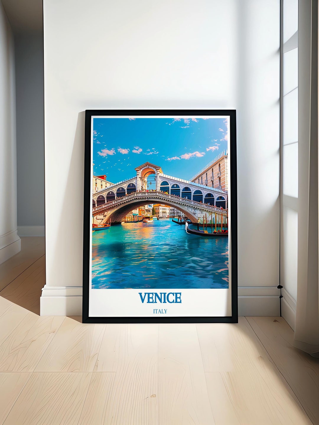 Venice Beach Street Map Poster - Rialto Bridge Art - Bringing Italian ...
