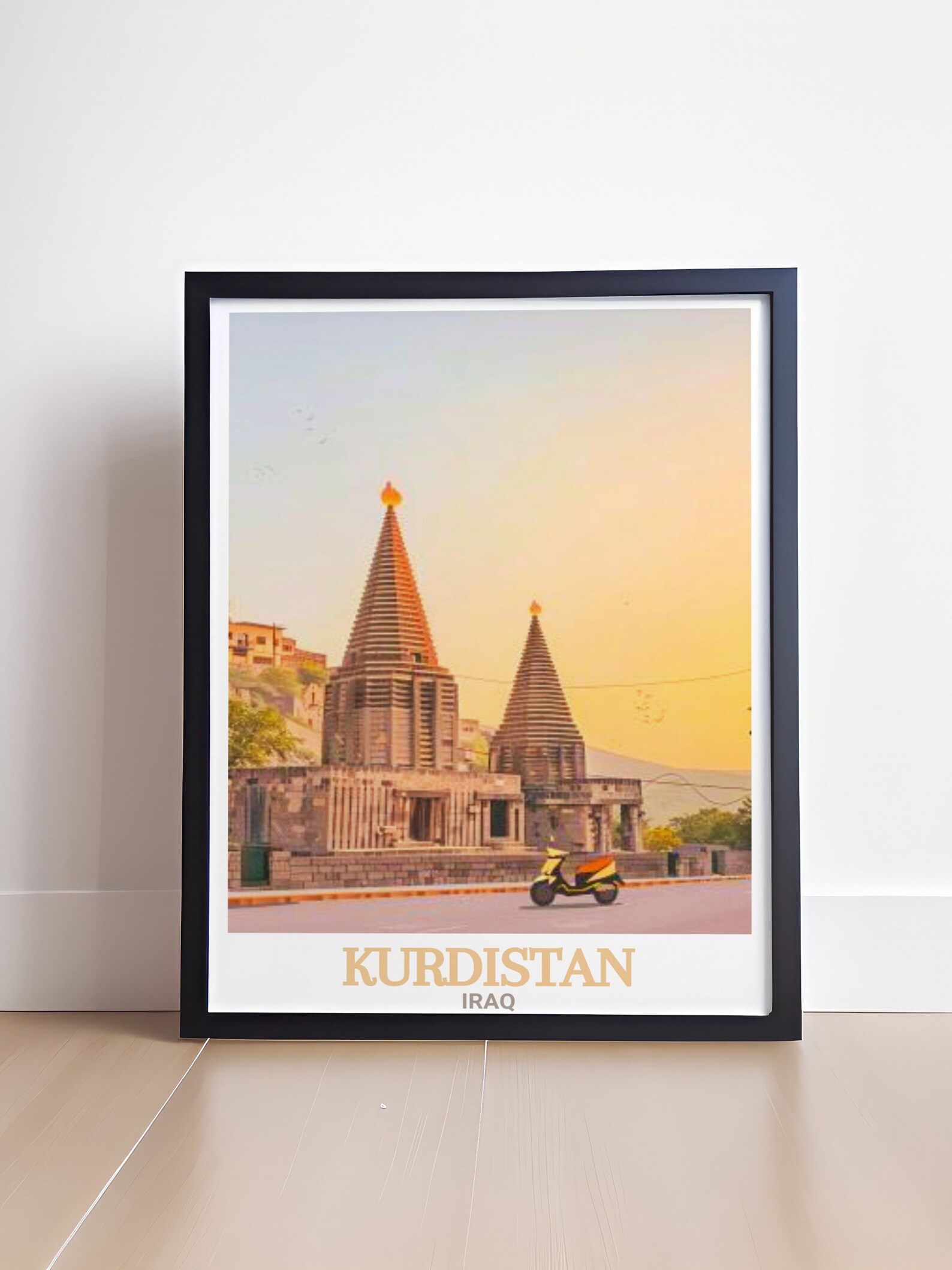 Kurdistan Poster - Gerahmter Kurdistan Druck - Lalish Tempel Kunst ...