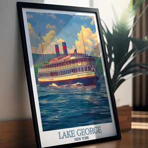 Lake George Wall Art Lake George Steamboat Company Poster Stunning New ...