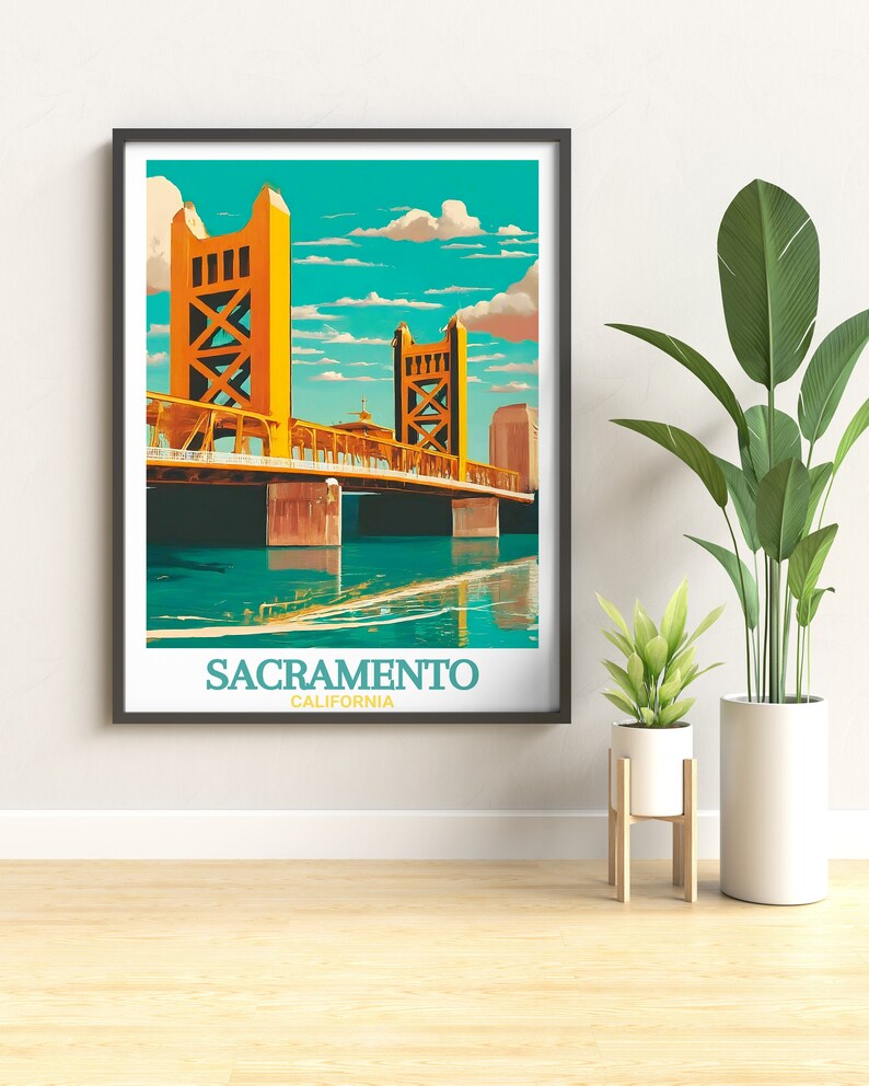 Sacramento Poster - Framed Sacramento Art - Tower Bridge Poster ...