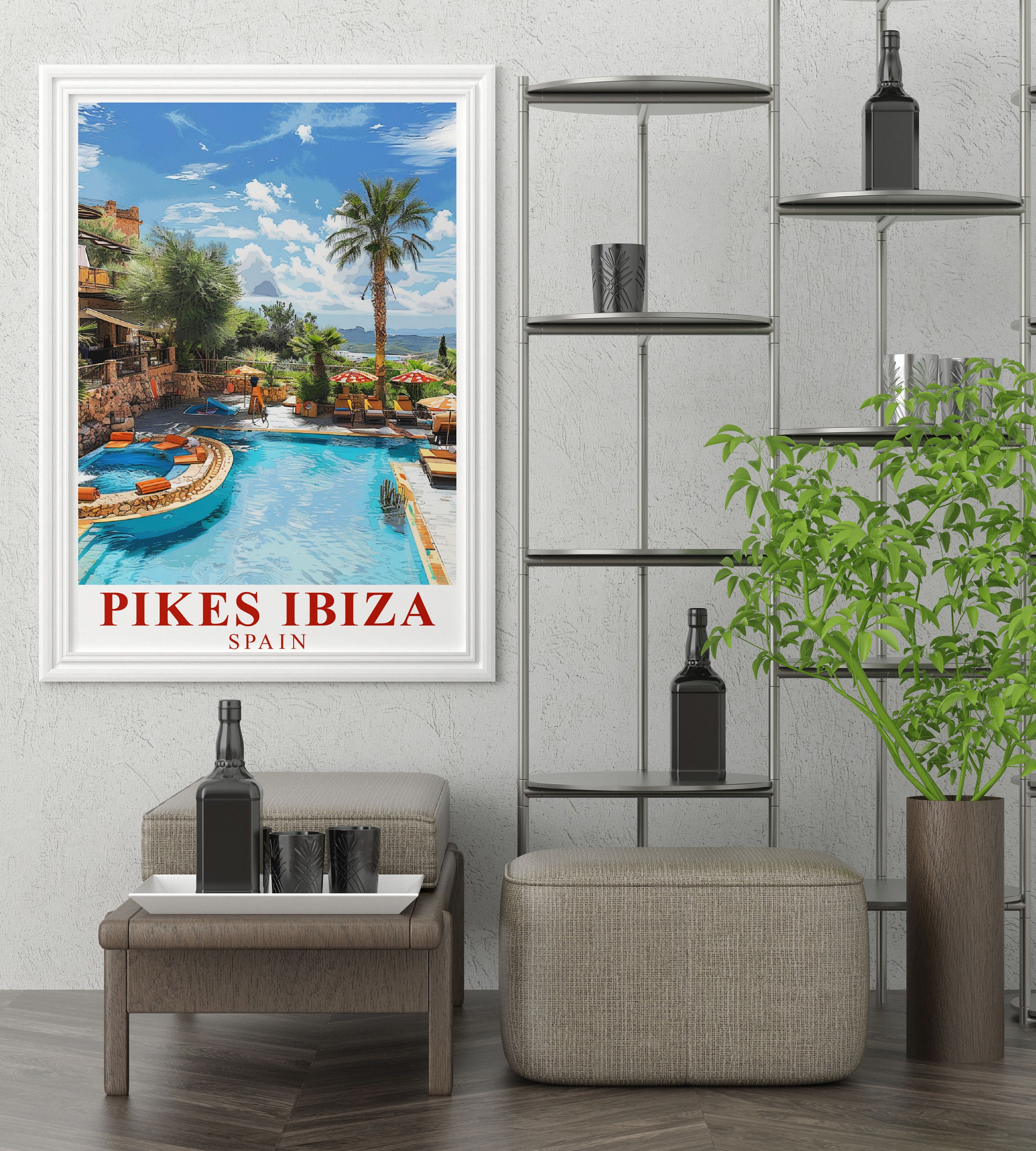 Pikes Ibiza Nightclub Wall Art Pool Area Poster Pikes Ibiza Print Pikes ...