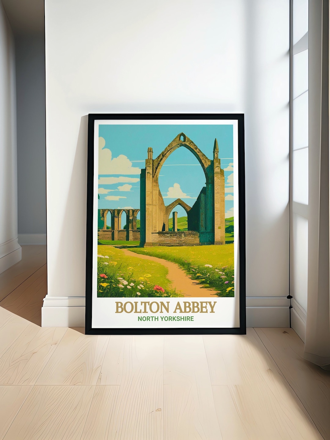 Bolton Abbey Print - Bolton Priory Ruins Poster - Bolton Abbey Art Print - Bolton Priory Ruins ...