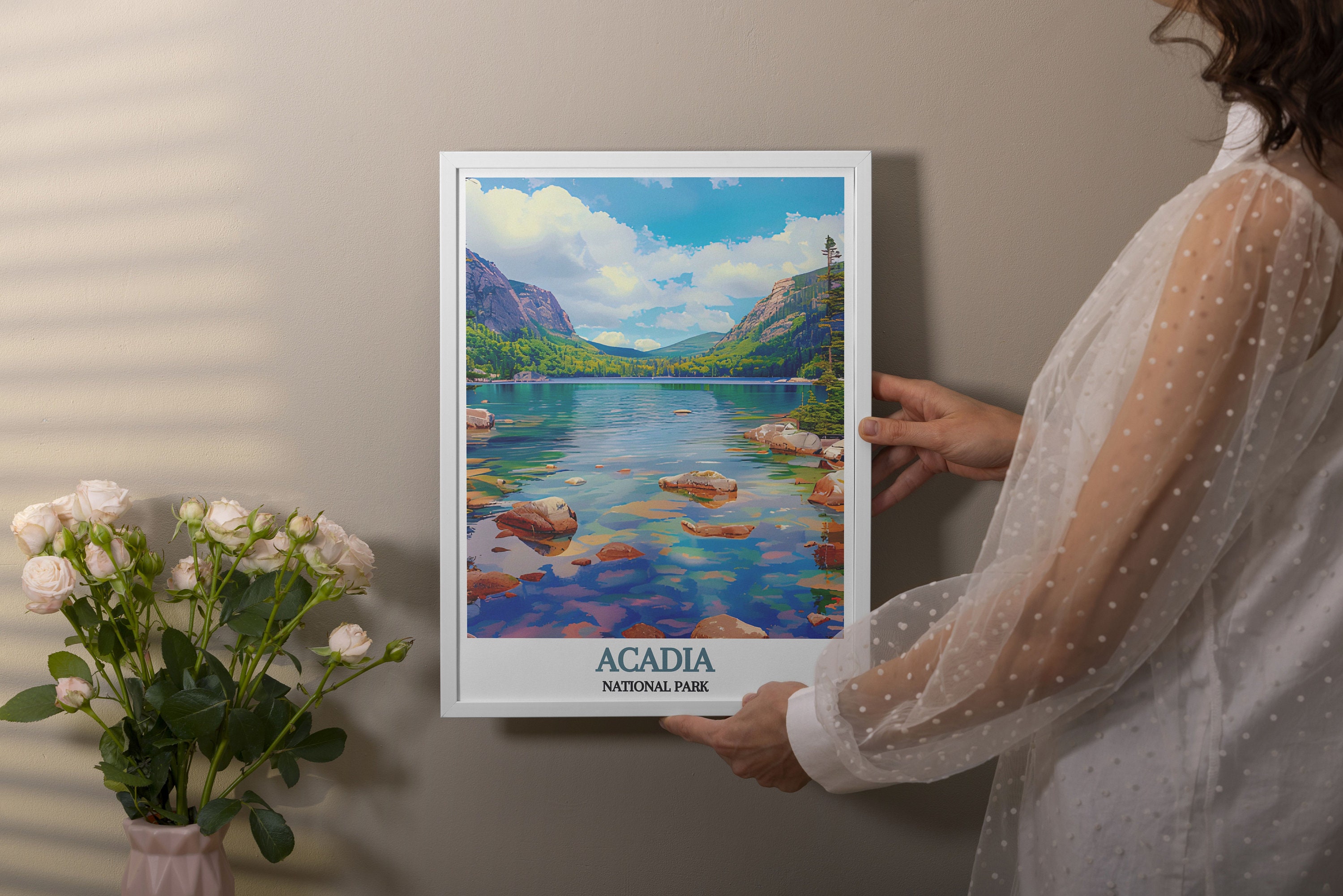 Acadia Wall Art Jordan Pond National Park Print Jordan Pond Art Print ...