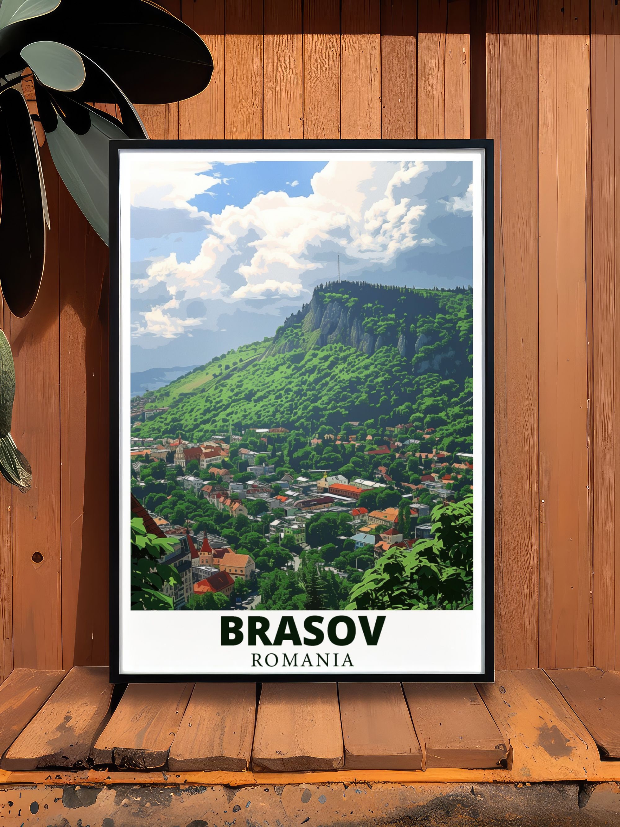 Brasov Romania Wall Art - Tampa Mountain Travel Poster - R Brasov Art ...