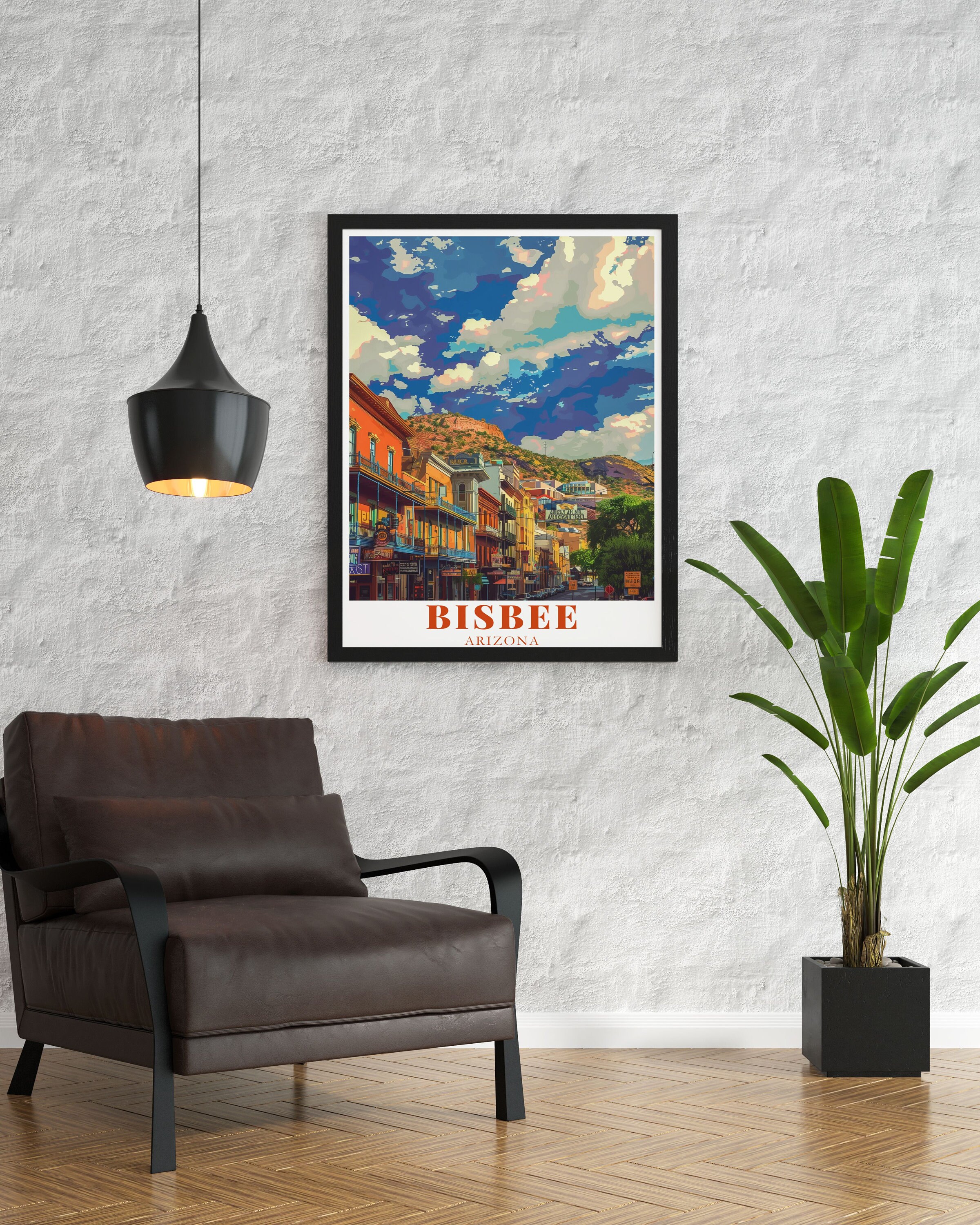Bisbee Wall Art - Framed Historic Downtown Bisbee Artwork - Arizona ...