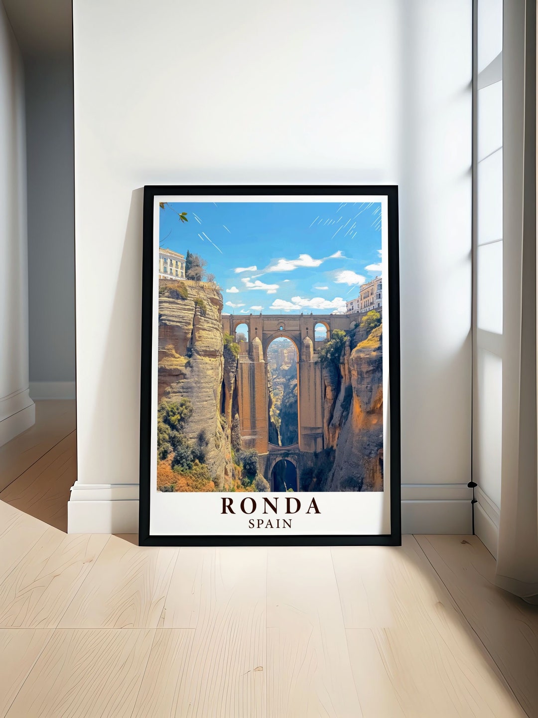 Ronda Spain Travel Print - Ronda Wall Decor - Puente Nuevo Ronda Poster - Perfect Spain Travel ...
