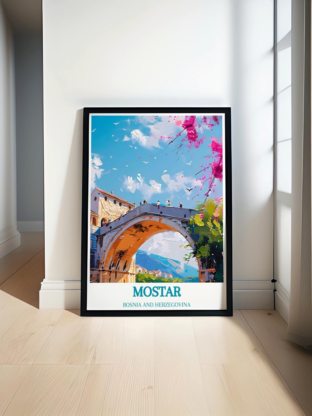 Mostar Travel Poster Series Window to Southern Bosnia - Southern Bosnia ...