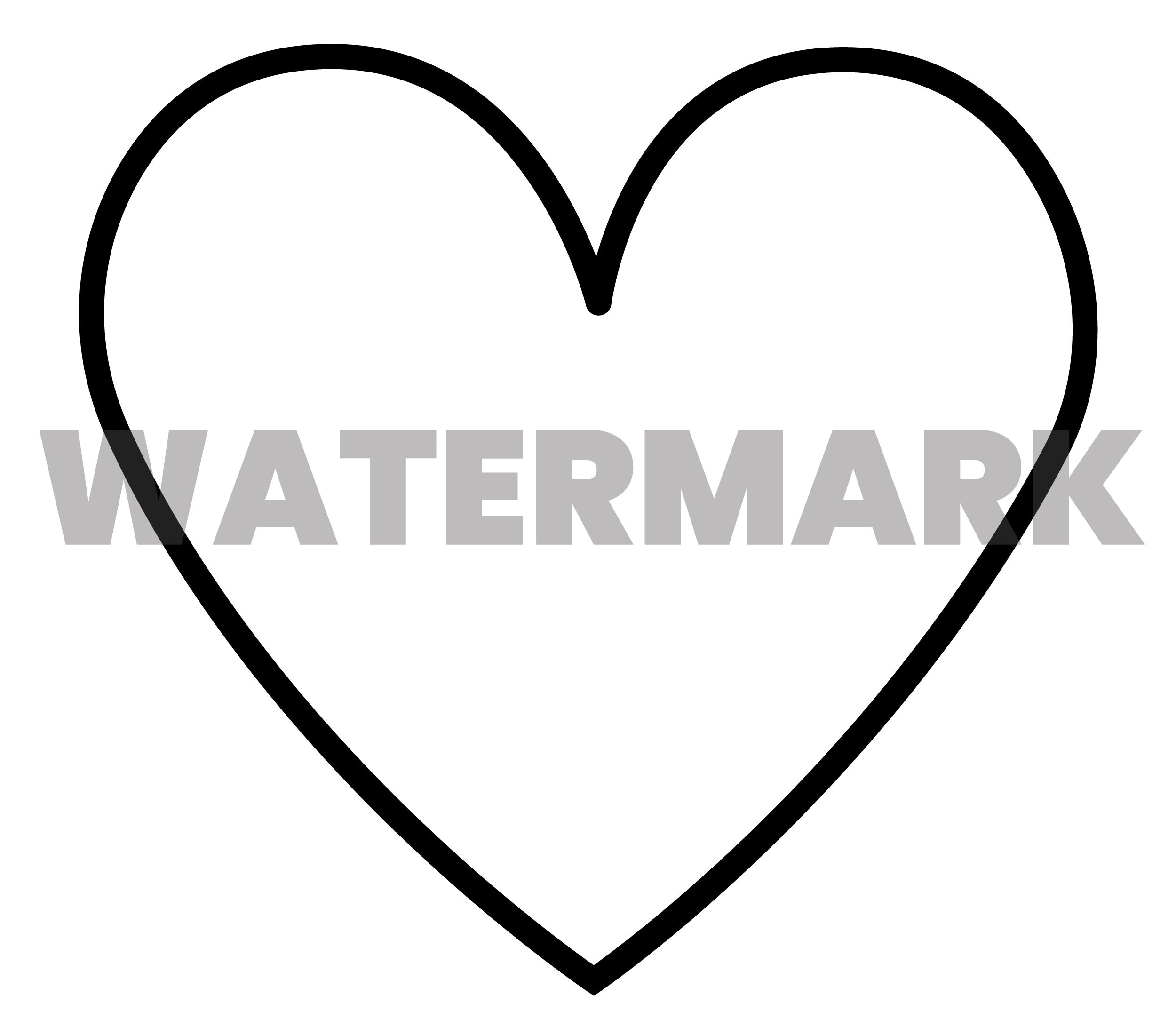 Heart Outline PNG - Heart Clipart - Heart Mug Design - Simple Heart ...