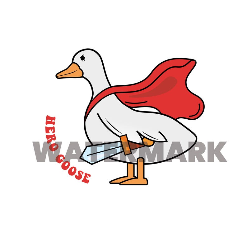 Hero Goose Svg, Superhero Svg, Hero Svg, Sword Png, Warrior Goose Svg ...