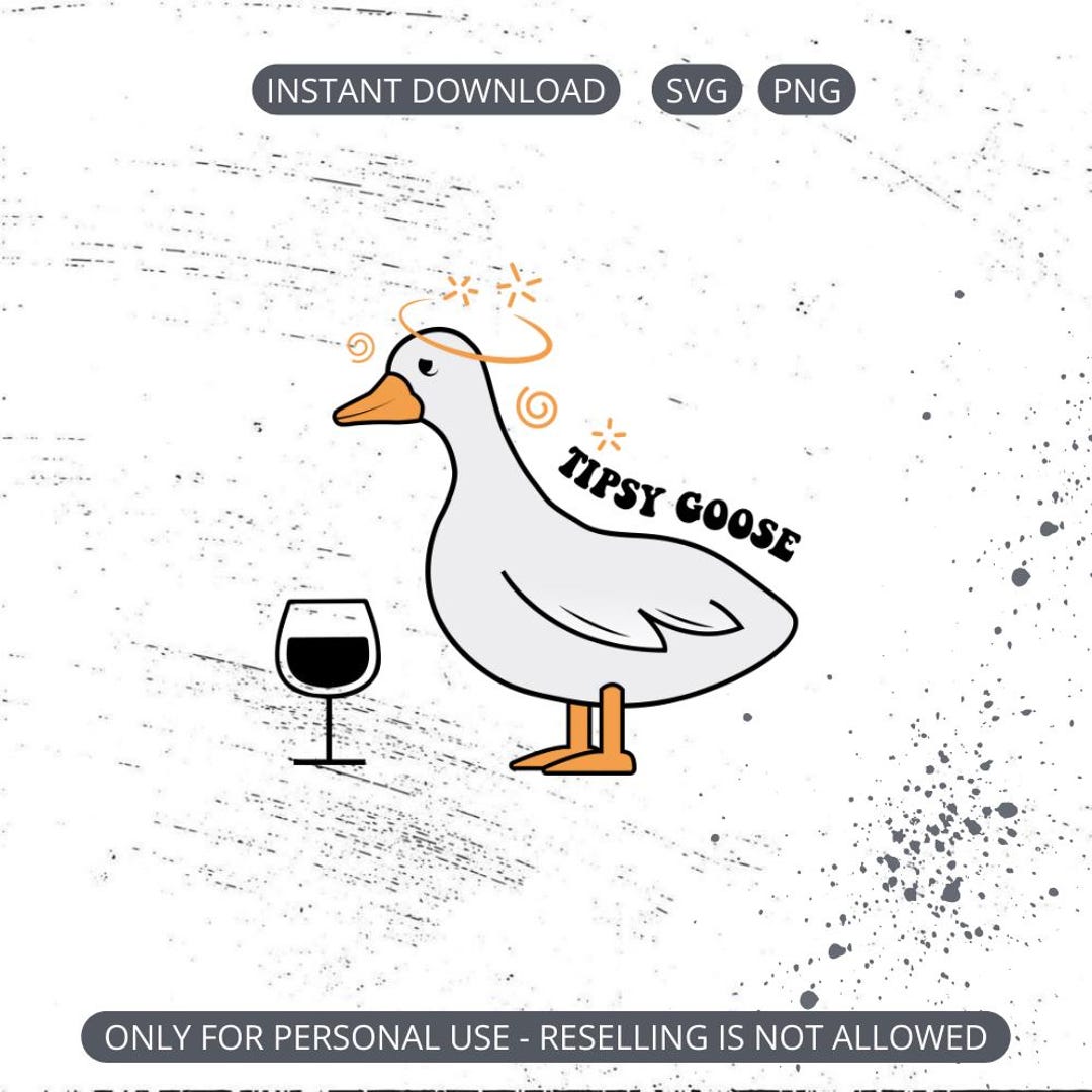 Tipsy Goose PNG - Funny Goose Shirt PNG - Goose T-shirt Design - Goose ...