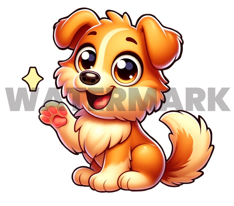 Cartoon Style Dog Clipart, Dog Breed PNG, Dog Sublimation Design, Cute ...