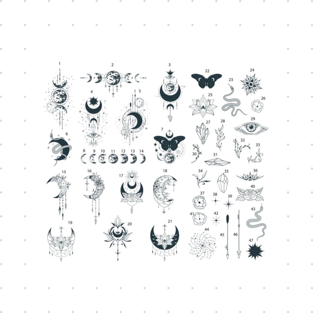 Hand Drawn Mystical Moon Collection, Moon Girls Svg, Celestial Svg ...