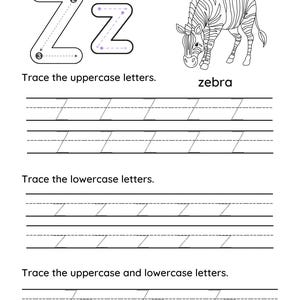 Alphabet Tracing Worksheets A-Z Number Tracing Pages ABC Handwriting ...