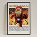 Block-style Iron Man Figure Print, Iron Man Digital Art, Superhero ...