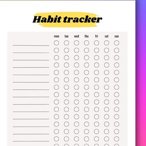 Habit Tracker - Printable Journal for Daily Routine, Goal Setting, and ...