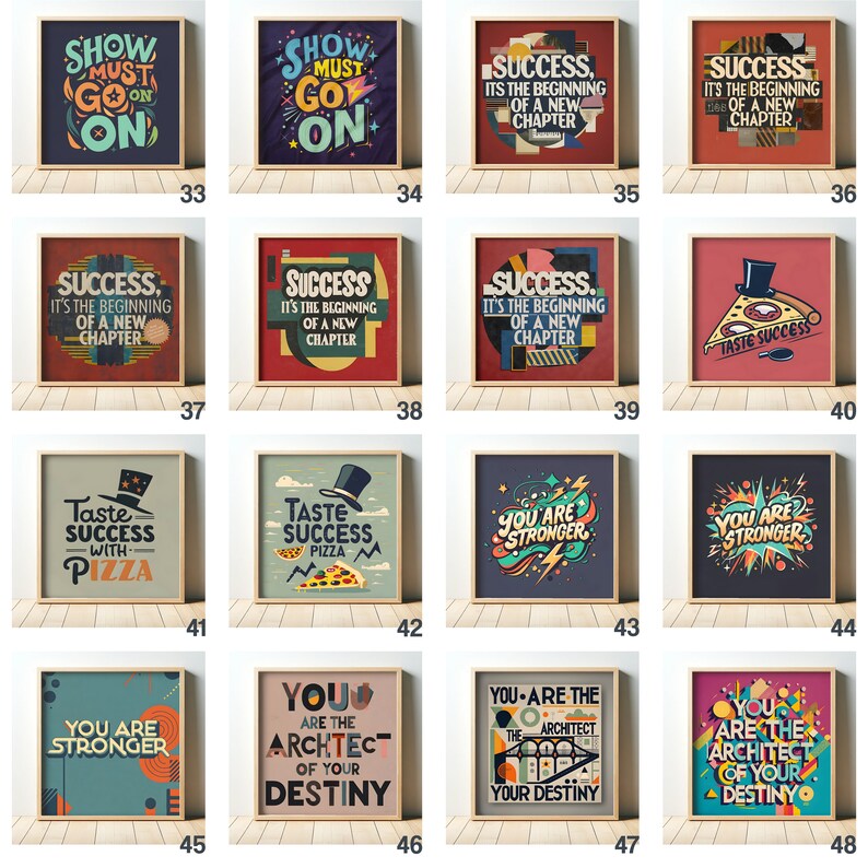 50 Motivational and Inspirational Quotes Digital Posters Printable Art ...