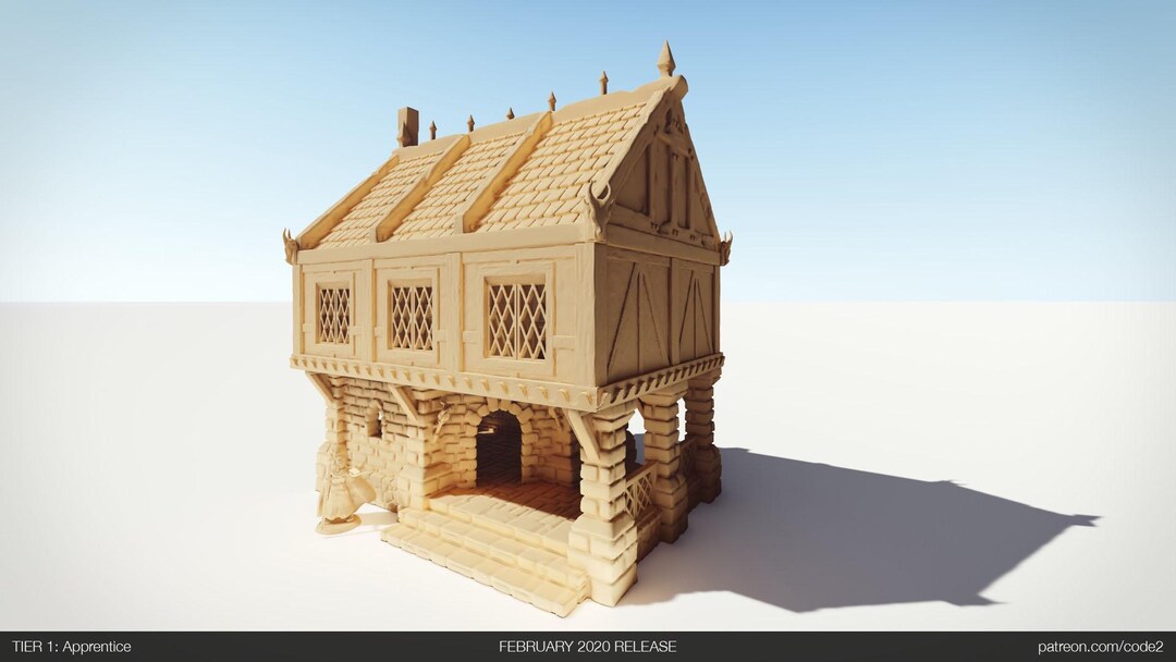 Ulvheim Small Merchant House | Village Terrain | DND and Warhammer - Etsy