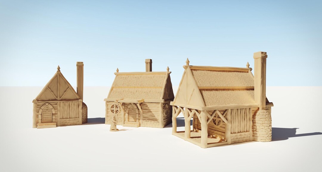 Steinhafen Wooden Sheds | Village Terrain | DND and Warhammer - Etsy