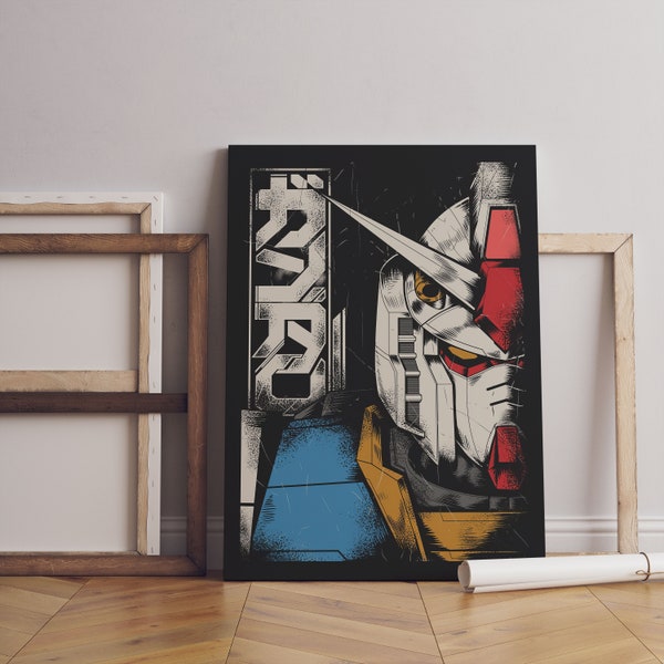 Japanese Gundam Poster - Etsy