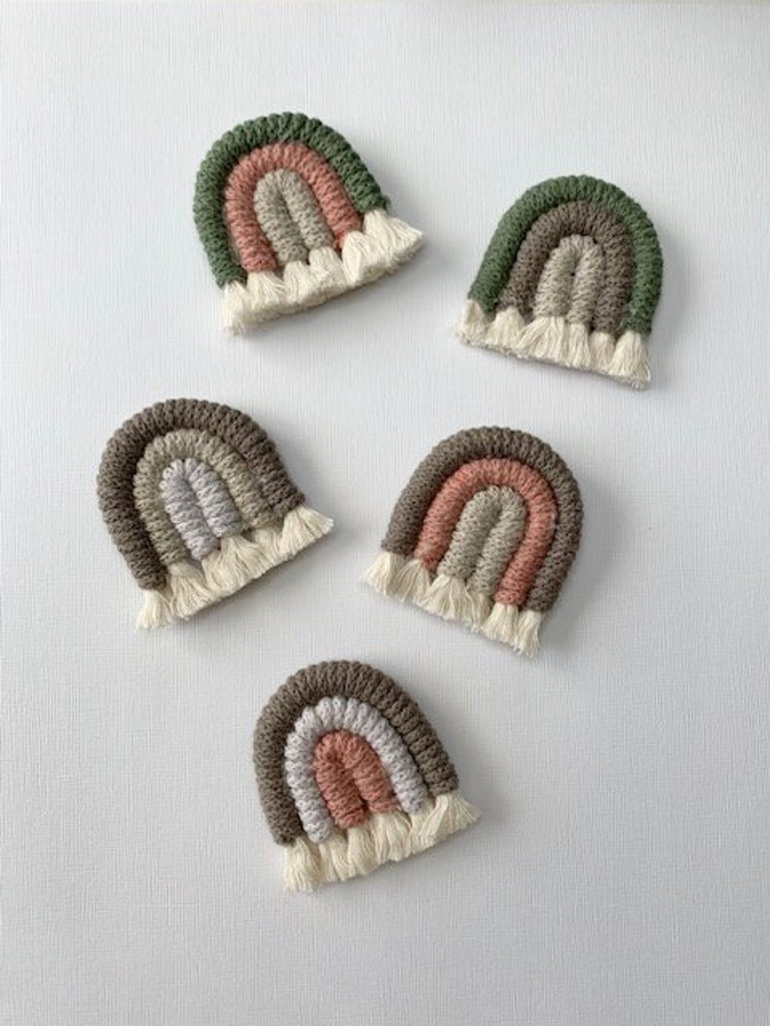 Macrame Rainbow Magnet Cute Fridge Magnet Boho Rainbow Decor Mini ...