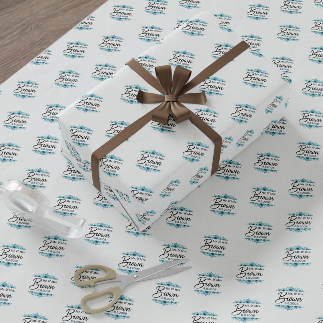 Personalised Wedding Gift Wrapping Paper Customized Gift Wrap Wedding ...