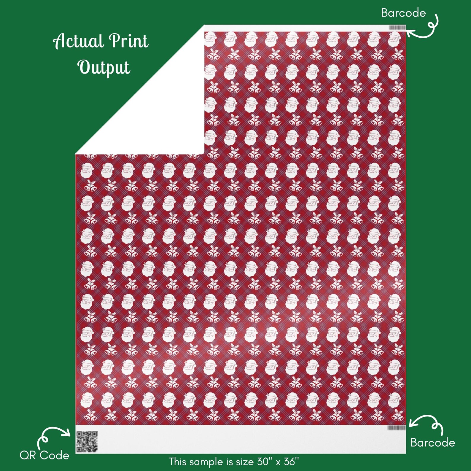 Red Christmas Wrapping Paper Santa Christmas Gifts Christmas Decor With ...