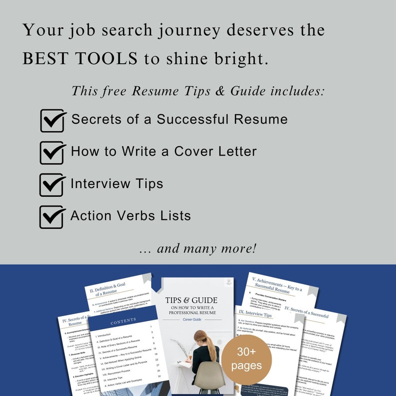 ATS Friendly Resume Template for Canva, Word, Google Docs, Pages ...