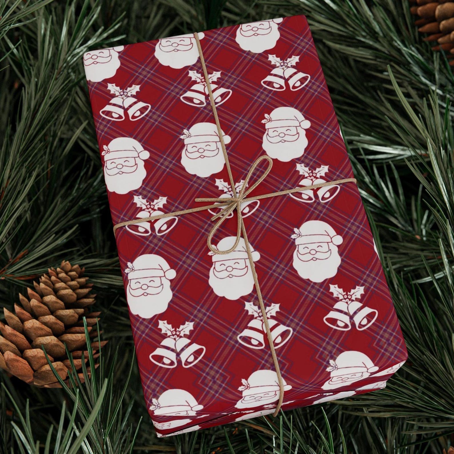 Red Christmas Wrapping Paper Santa Christmas Gifts Christmas Decor With ...