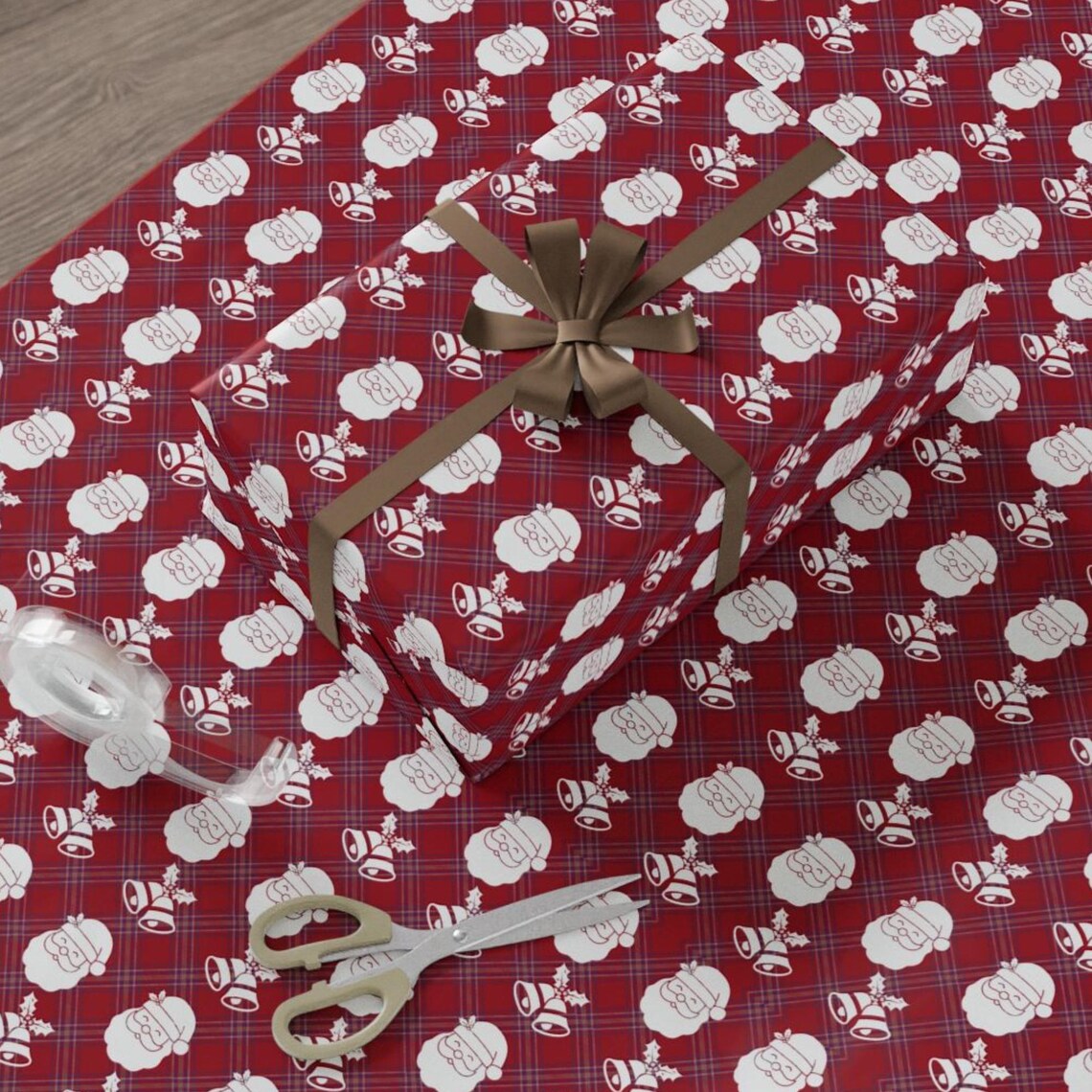 Red Christmas Wrapping Paper Santa Christmas Gifts Christmas Decor With ...