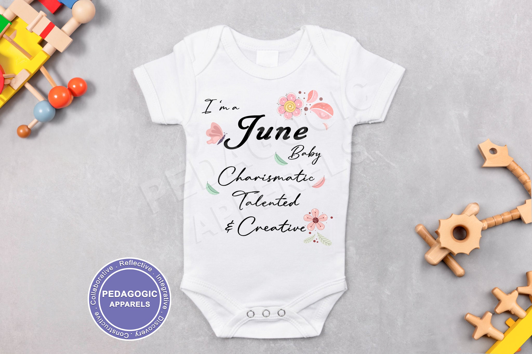 I AM A JUNE BABY Onesie® Baby Shower Gift, Custom Baby Onesies, Baby ...