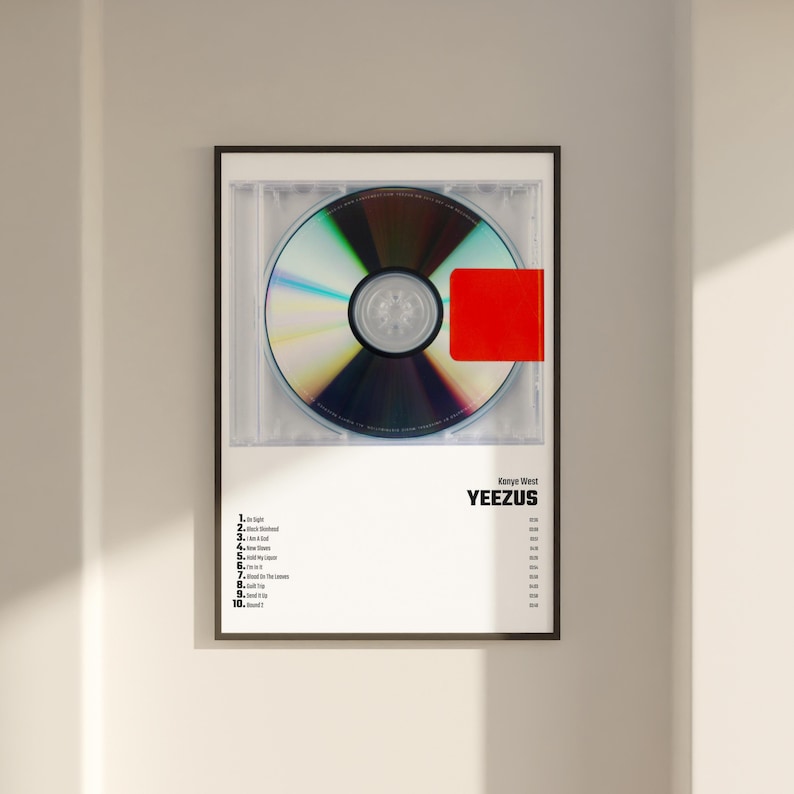 Kanye West Yeezus Album Cover Poster Wall Art Kanye West Etsy