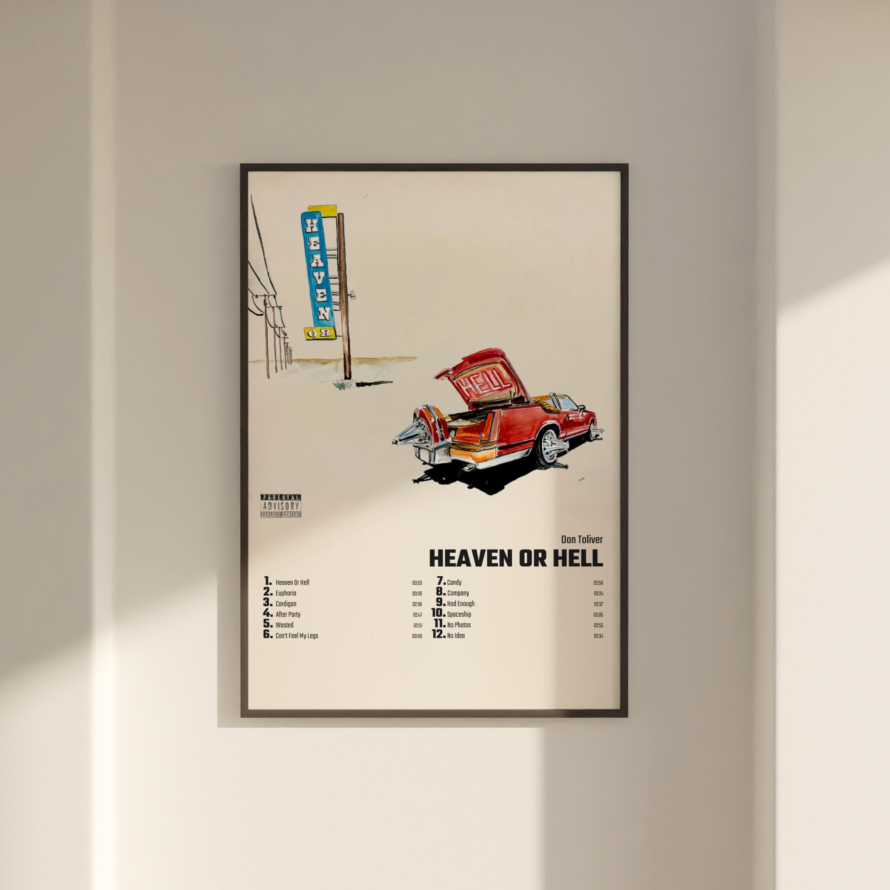 Don Toliver Heaven or Hell Album Cover Poster Wall Art Don - Etsy