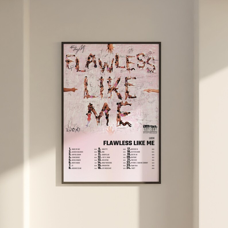 Lucki Flawless Like Me Album Cover Poster Wall Art LUCKI - Etsy