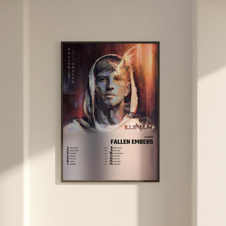 Illenium Fallen Embers Album Cover Poster Wall Art Etsy