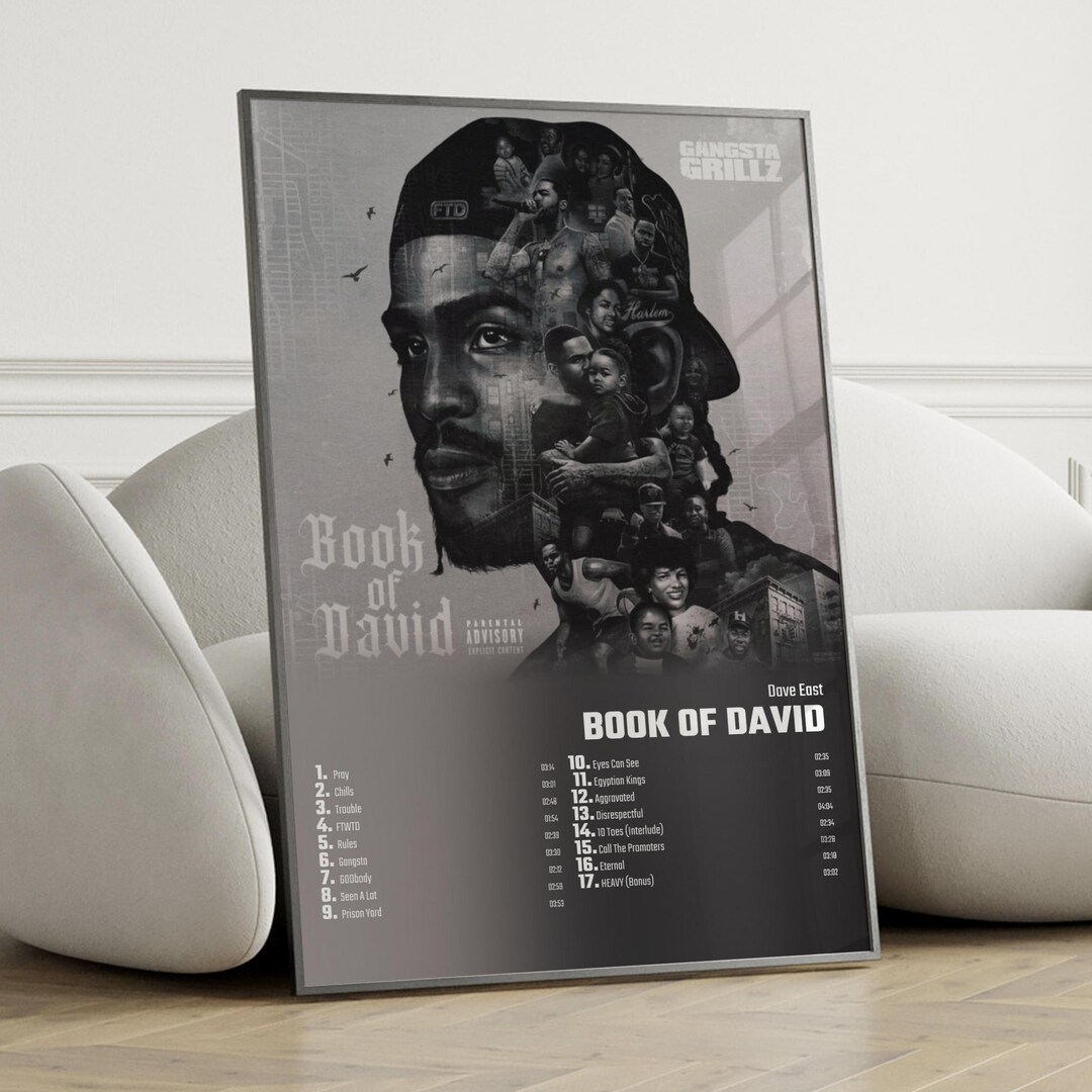 Dave East Book of David Album Cover Poster Wall Art Dave - Etsy