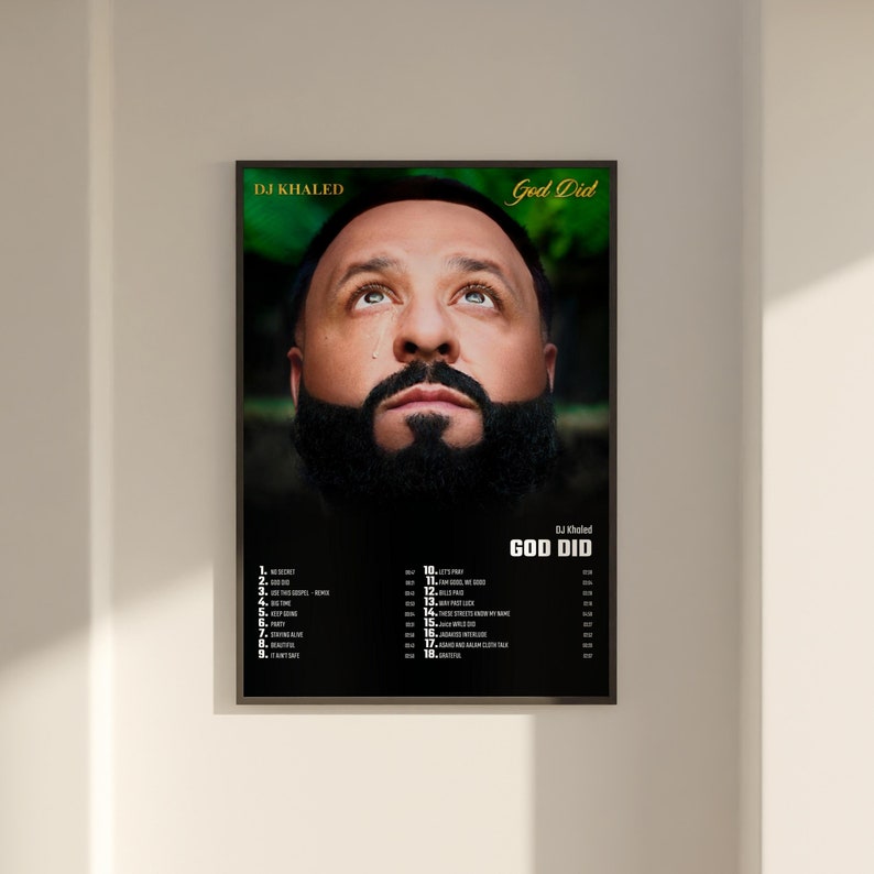 Dj Khaled God Did Album Cover Poster Wall Art DJ Khaled - Etsy