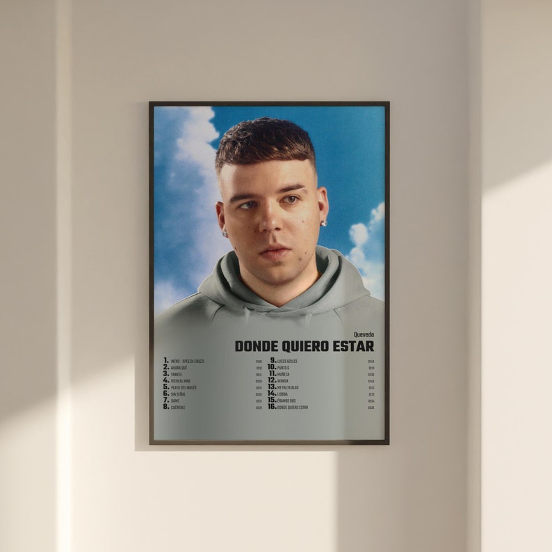 Quevedo Donde Quiero Estar Album Cover Poster Wall Art - Etsy