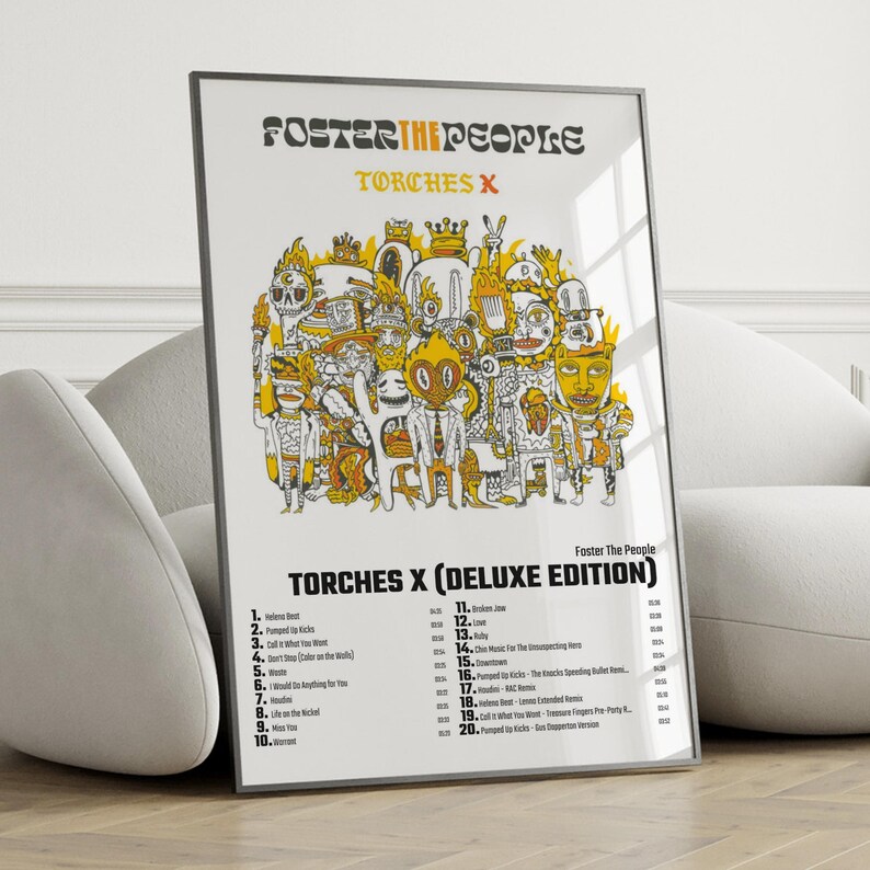 Foster the People Torches X Deluxe Edition Album Cover - Etsy Foster the People Torches X Deluxe Edition Album Cover - Etsy