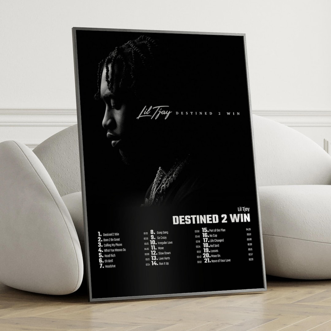 Lil Tjay Destined 2 Win Album Cover Poster Wall Art Lil - Etsy