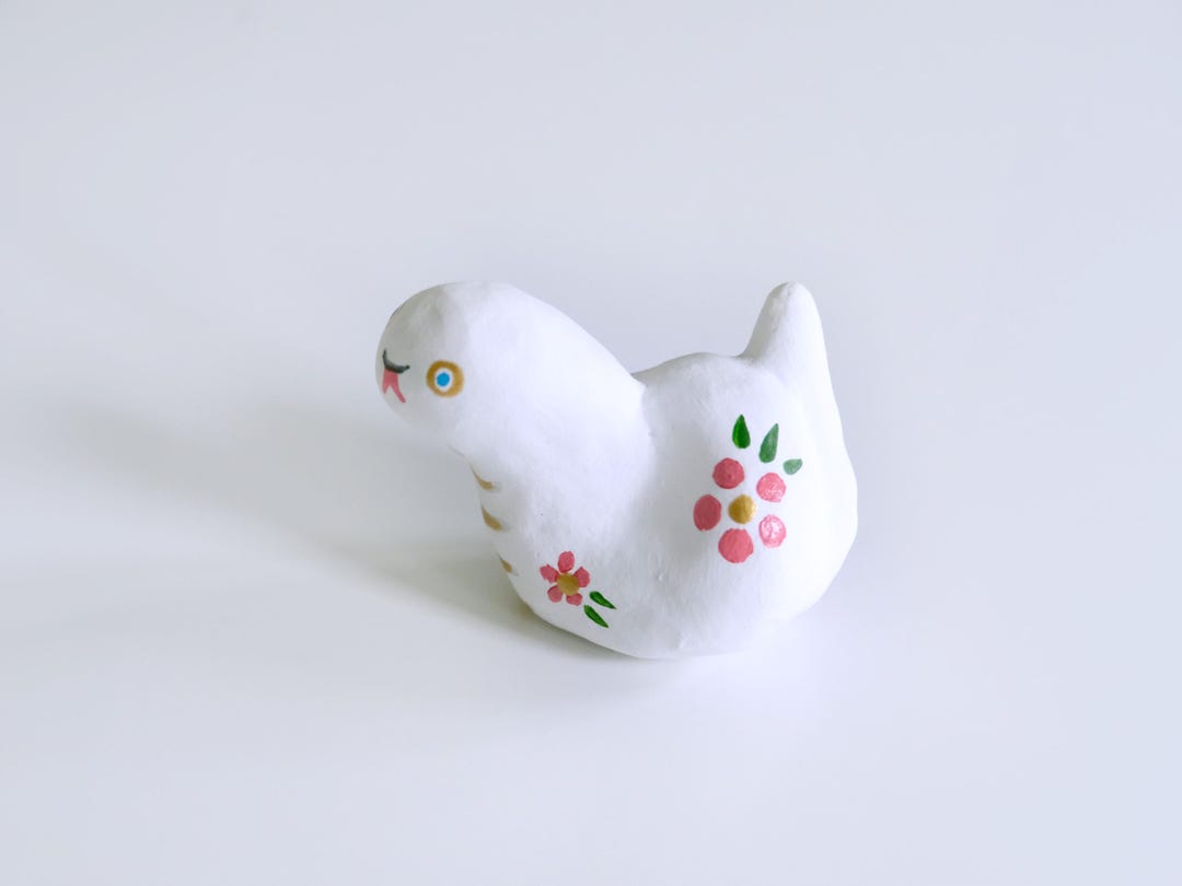 Kagami Mochi Tori (japan Rice Cake Chick) - Japanese Style Paper Mache ...