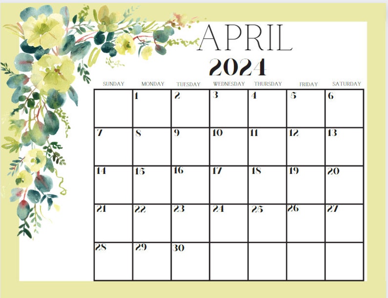 2024 Floral Calendar - Etsy