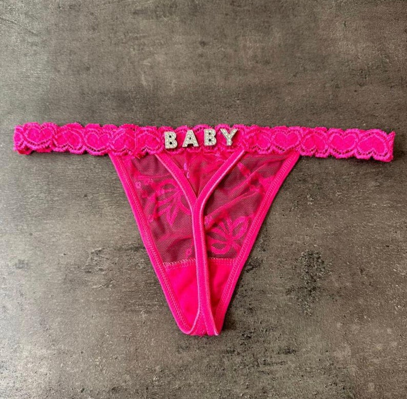 ANNIVERSARY Sexy Custom Name Panties G-string Lace Thong Personalized ...