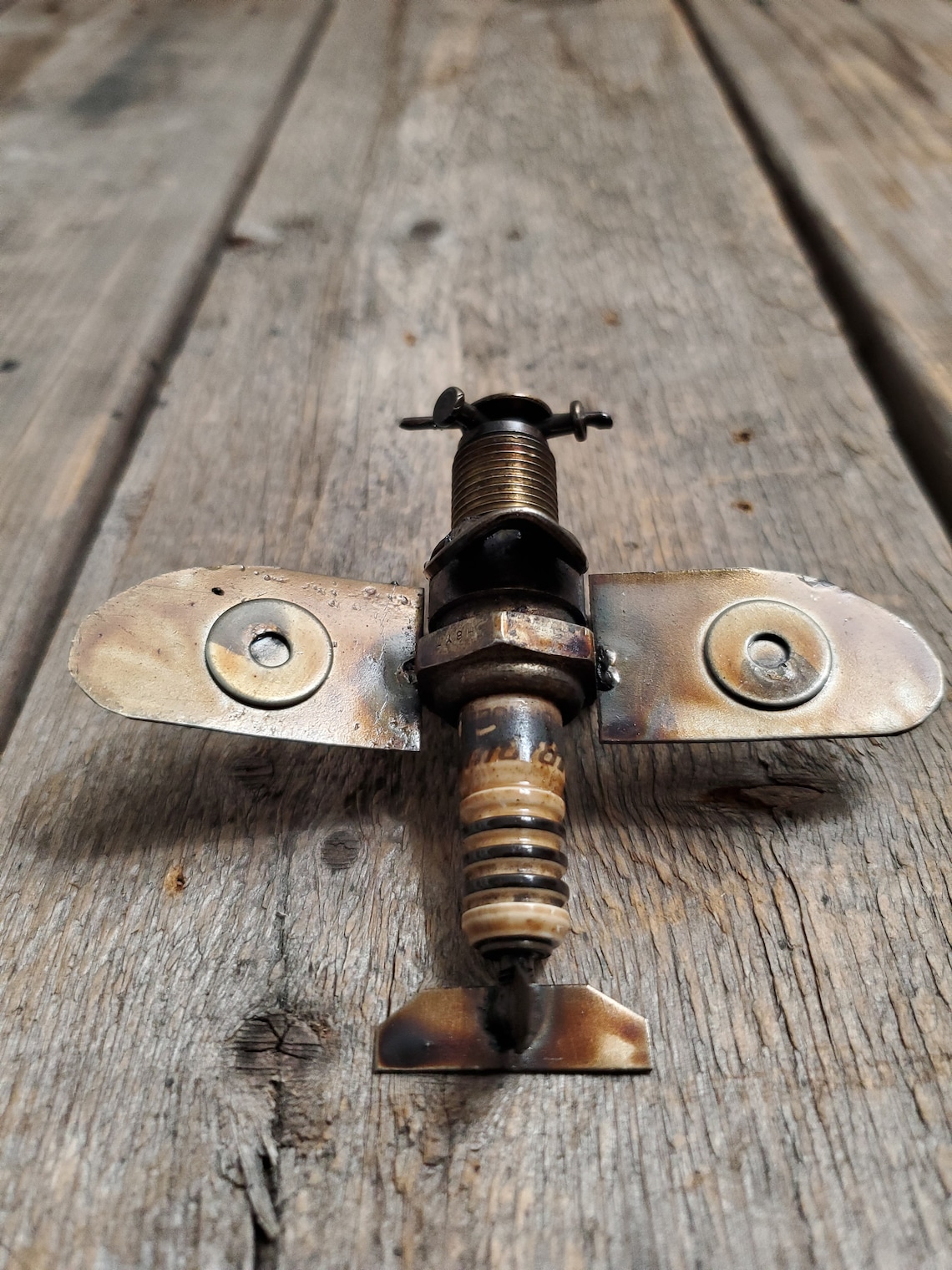 Welded Spark Plug Art, Recycle Metal Art, CHOOSE Style - Etsy