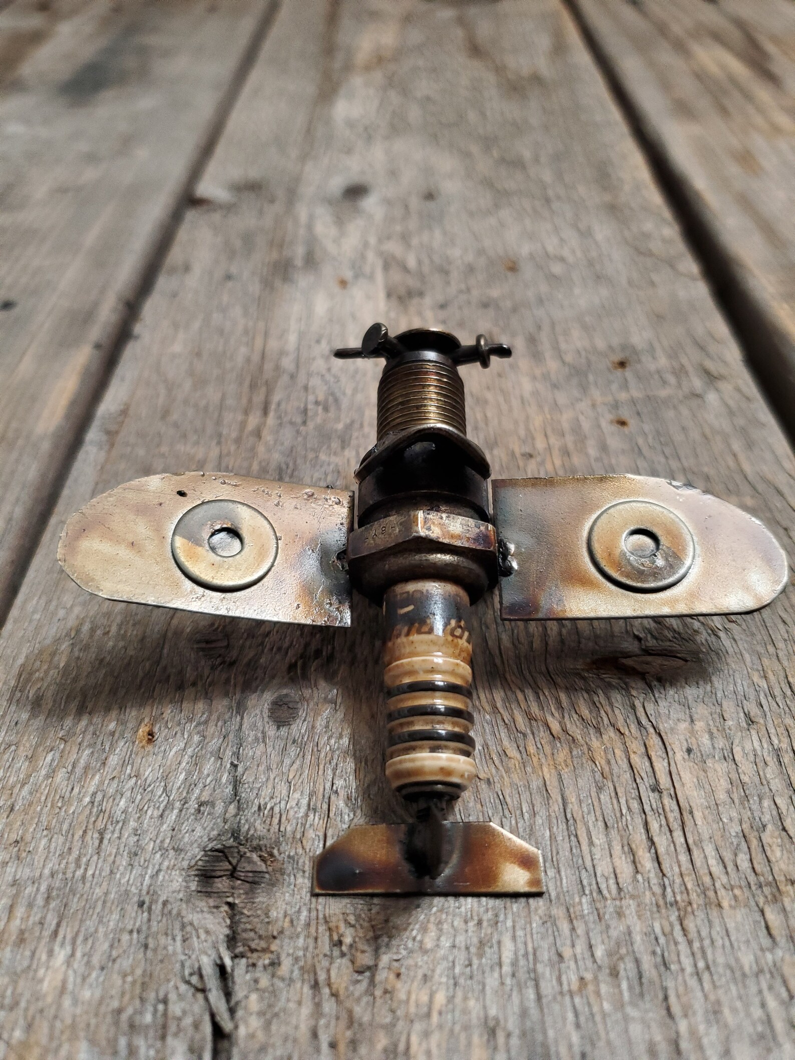 Welded Spark Plug Art, Recycle Metal Art, CHOOSE Style - Etsy
