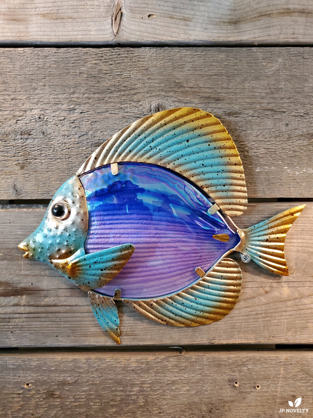 Vibrant Color Metal & Glass Butterfly Fish, Wall Decor, Wall Hanging - Etsy