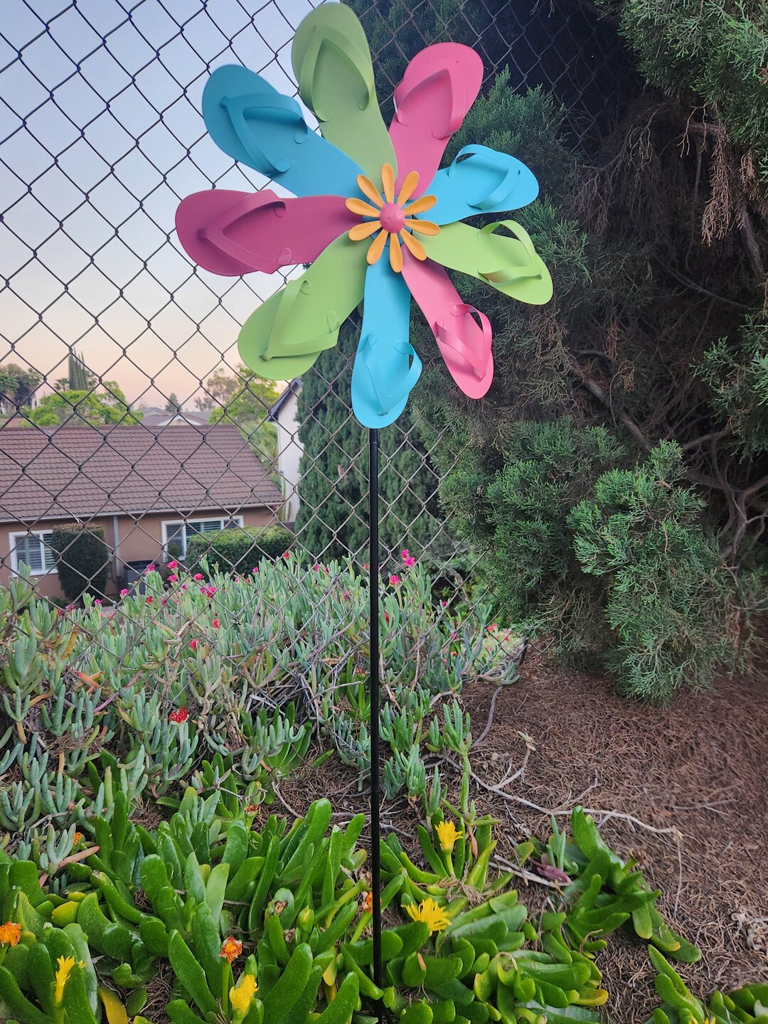 Spring Summer Colorful Flip Flops Spinner Stake - Etsy