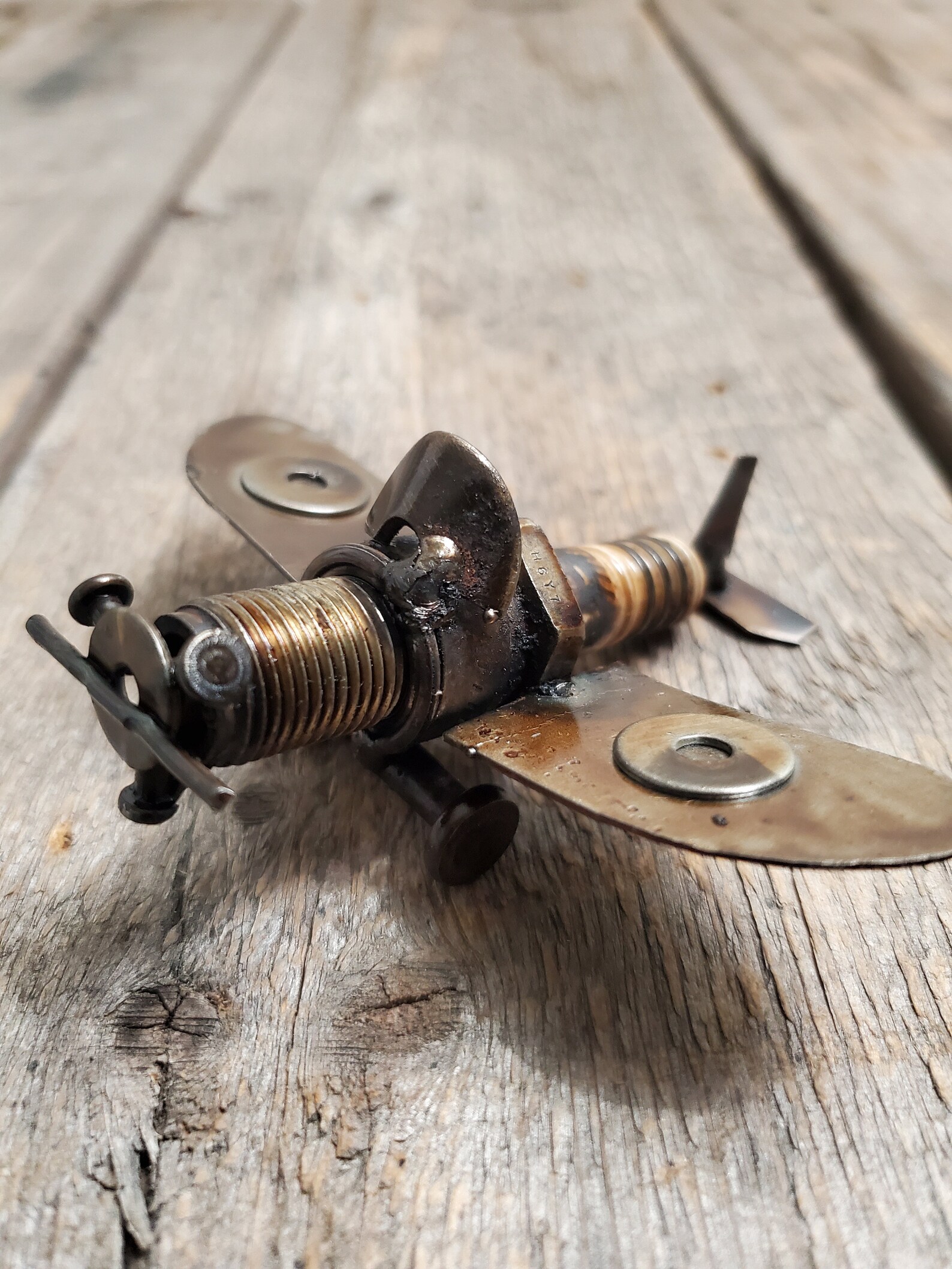 Welded Spark Plug Art, Recycle Metal Art, CHOOSE Style - Etsy