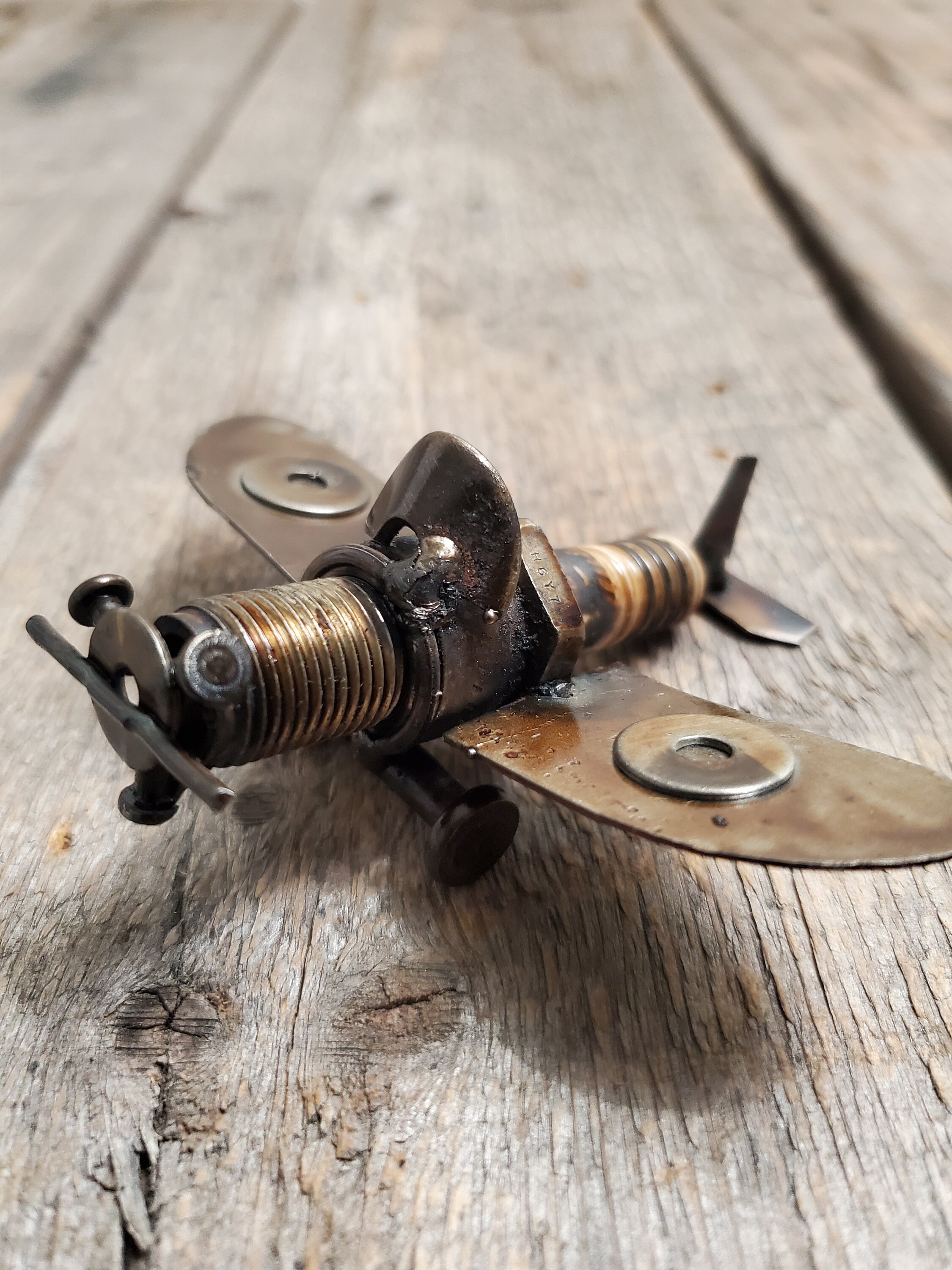 Welded Spark Plug Art, Recycle Metal Art, CHOOSE Style - Etsy
